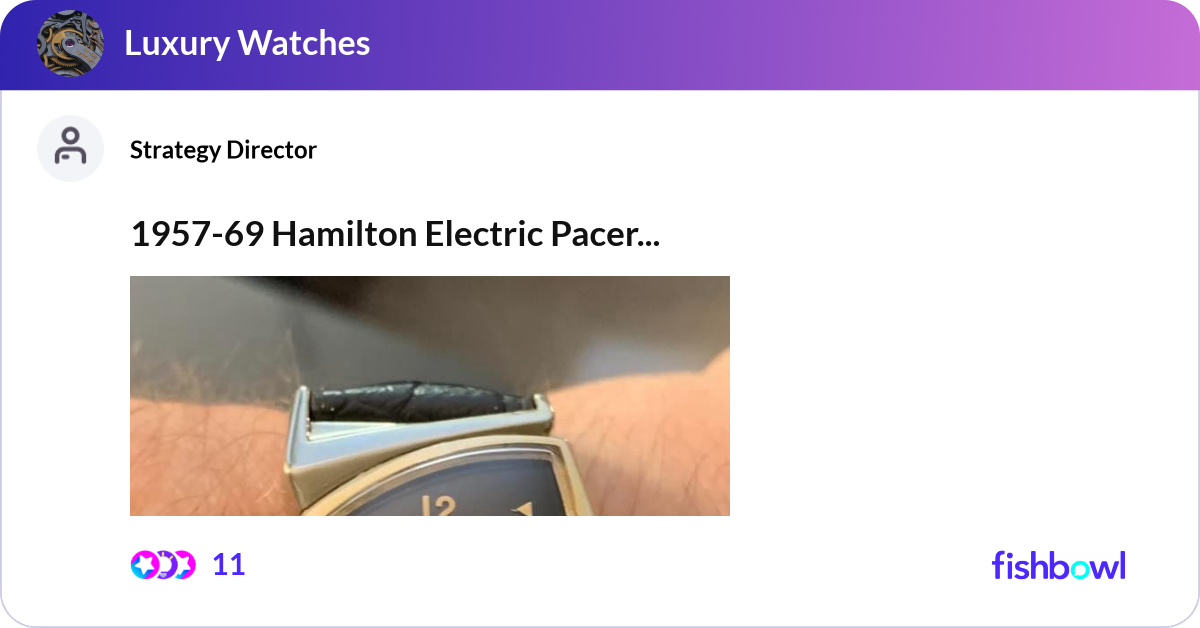 1957-69 Hamilton Electric Pacer The Pacer is like... | Fishbowl