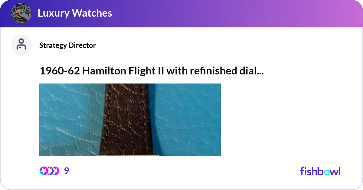 1960-62 Hamilton Flight II with refinished dial A... | Fishbowl