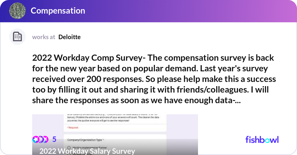2022 Workday Comp Survey- The compensation survey ... | Fishbowl