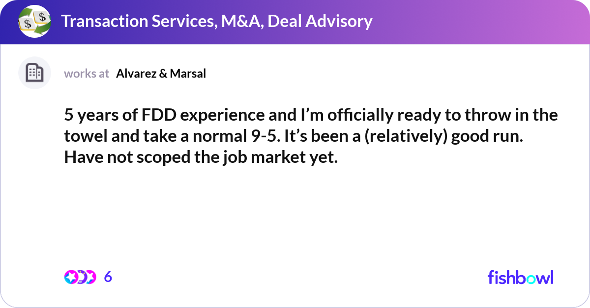 5 years of FDD experience and I’m officially ready... | Fishbowl