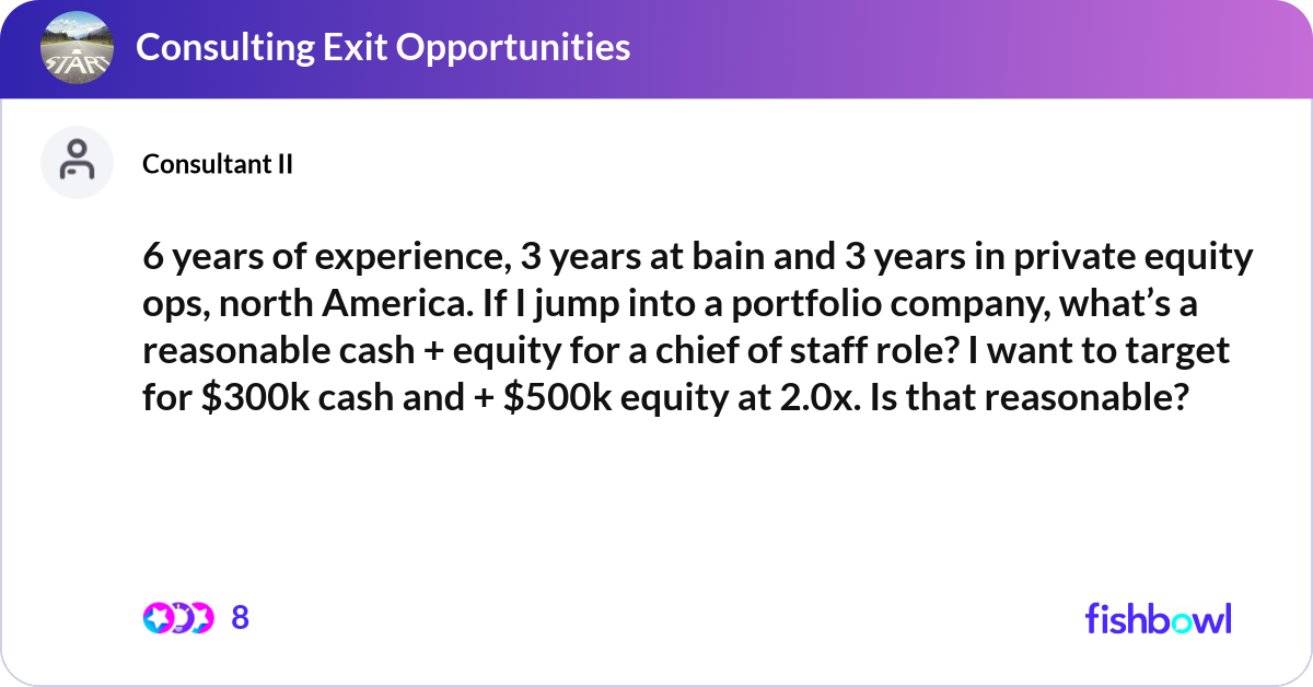 6 years of experience, 3 years at bain and 3 years... | Fishbowl