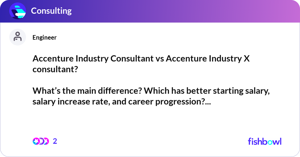 Accenture Industry Consultant vs Accenture Industr... | Fishbowl
