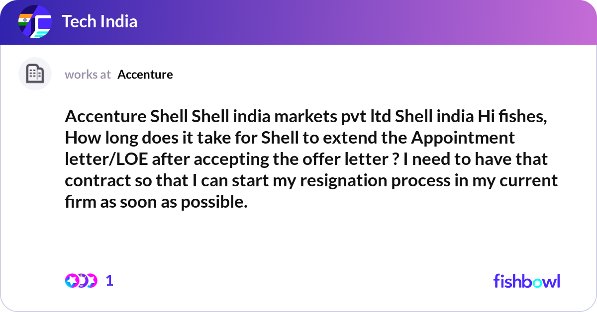 Accenture Shell Shell india markets pvt ltd Shell ... | Fishbowl
