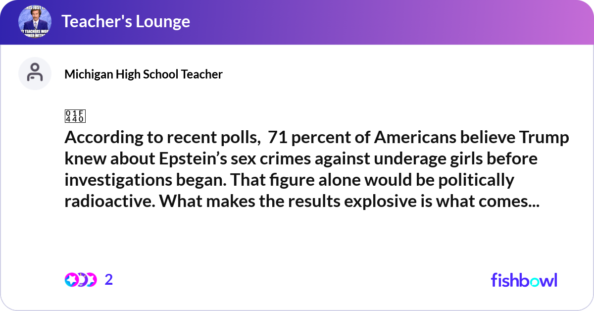 👀 According to recent polls, 71 percent of Ameri... | Fishbowl