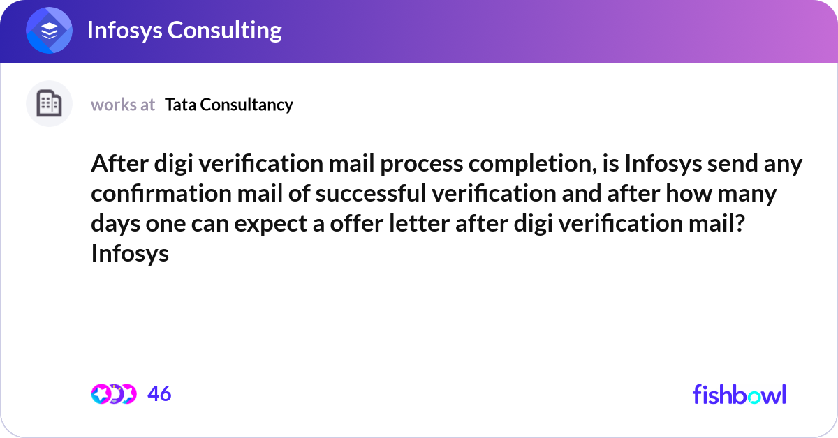 After digi verification mail process completion, i... | Fishbowl