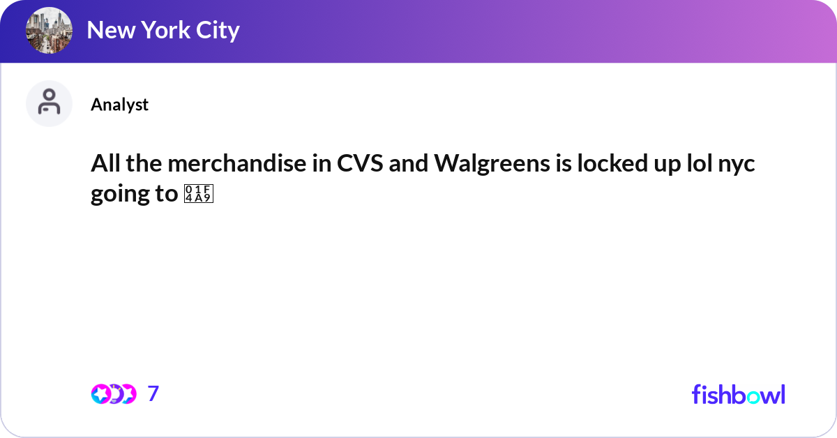 All the merchandise in CVS and Walgreens is locked... | Fishbowl