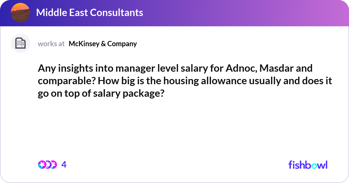 Any insights into manager level salary for Adnoc, ... | Fishbowl