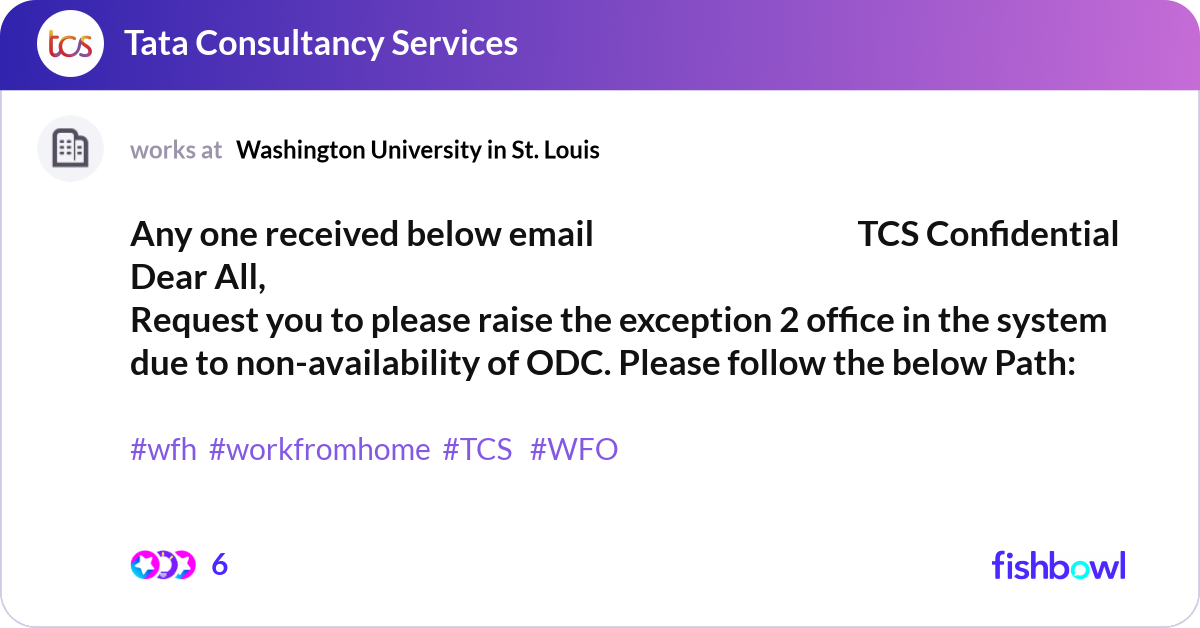Any one received below email ... | Fishbowl