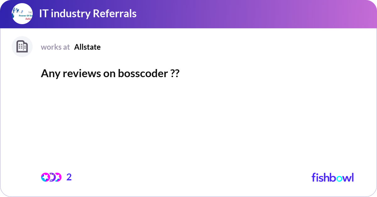 Any reviews on bosscoder ?? | Fishbowl