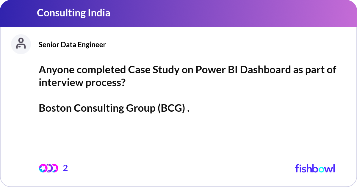 Anyone completed Case Study on Power BI Dashboard ... | Fishbowl