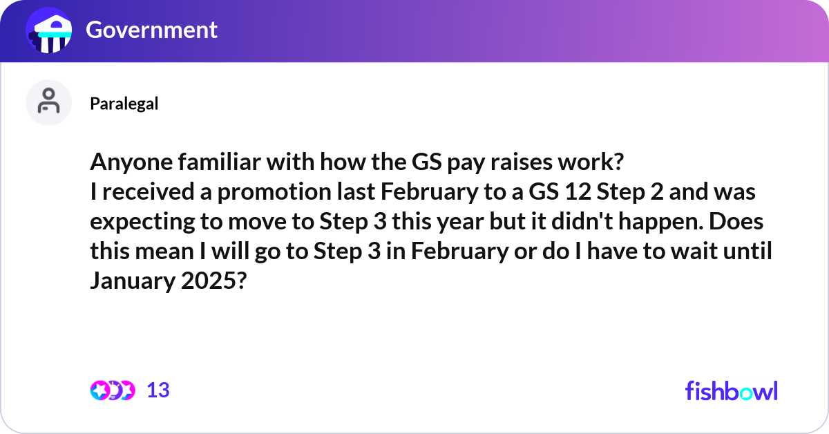 Anyone familiar with how the GS pay raises work? I... | Fishbowl