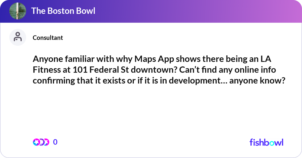 Anyone familiar with why Maps App shows there bein... | Fishbowl