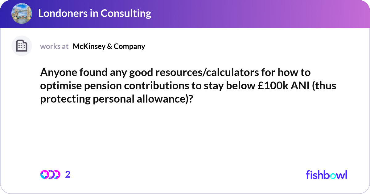 Anyone found any good resources/calculators for ho... | Fishbowl