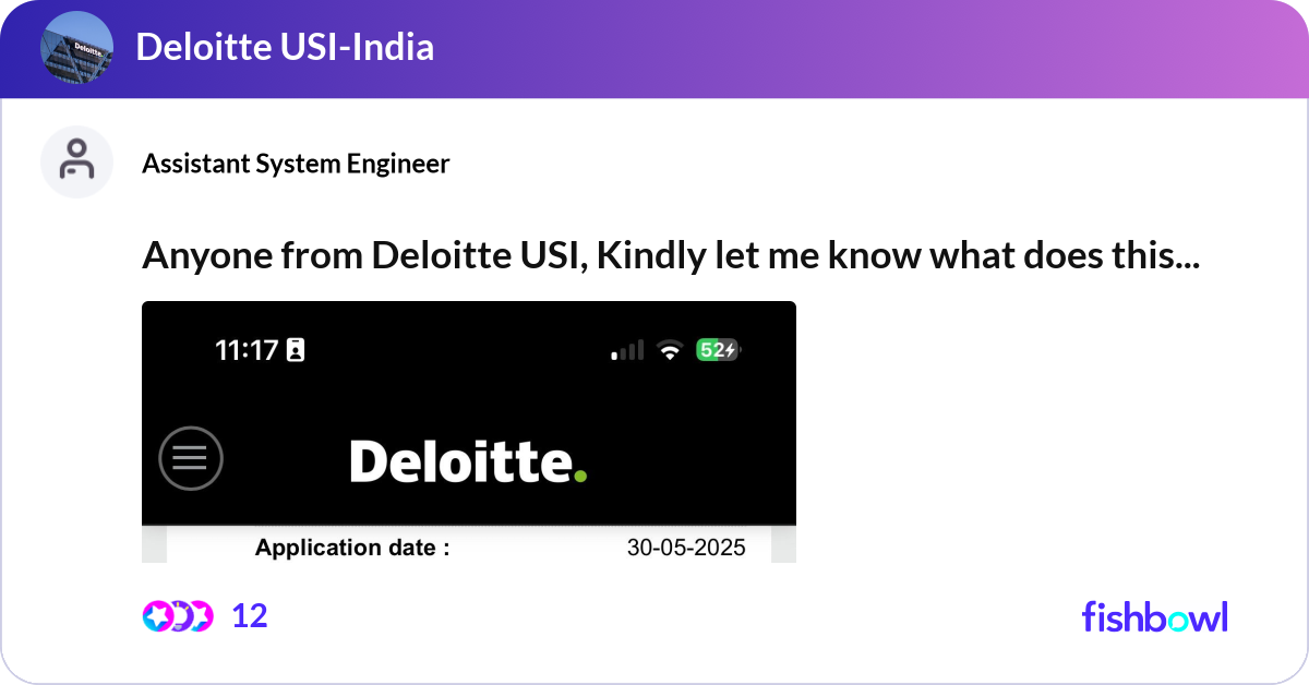 Anyone from Deloitte USI, Kindly let me know what ... | Fishbowl
