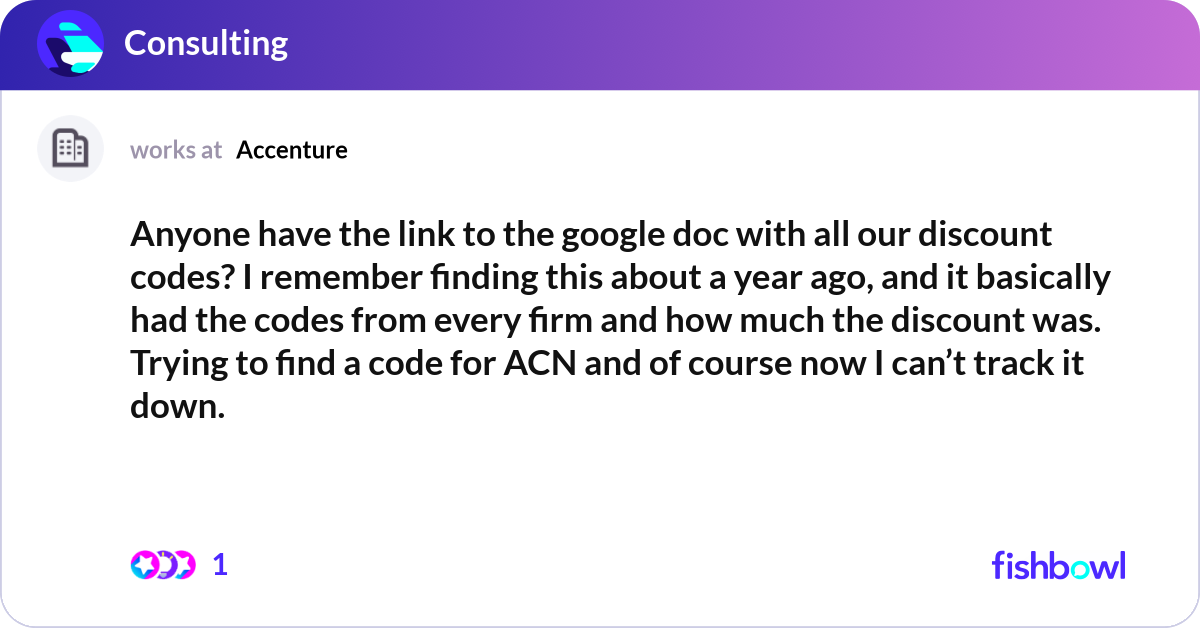 Anyone have the link to the google doc with all ou... | Fishbowl