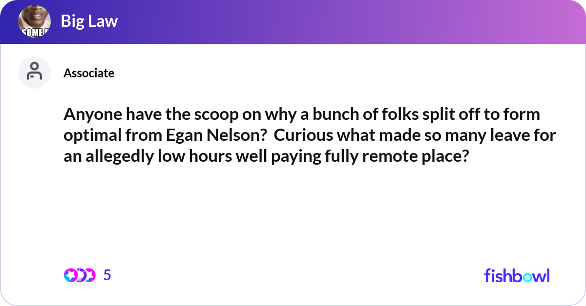 Anyone have the scoop on why a bunch of folks spli... | Fishbowl