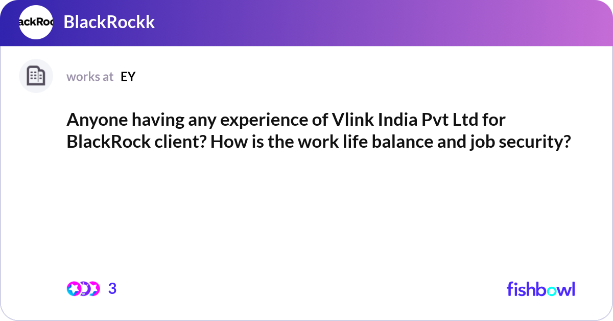 Anyone having any experience of Vlink India Pvt Lt... | Fishbowl