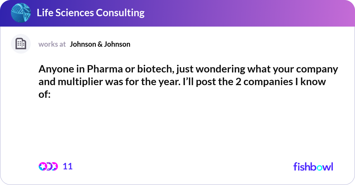 Anyone in Pharma or biotech, just wondering what y... | Fishbowl