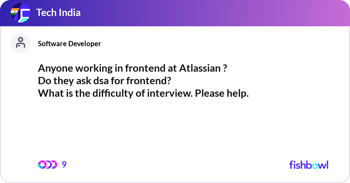 Anyone working in frontend at Atlassian ? Do they ... | Fishbowl