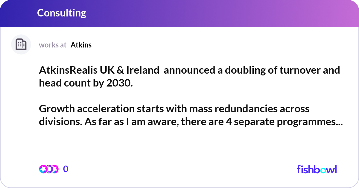 AtkinsRealis UK & Ireland announced a doubling of... | Fishbowl