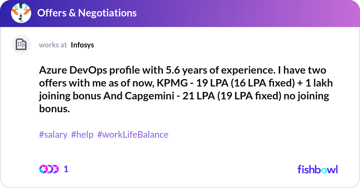Azure DevOps profile with 5.6 years of experience.... | Fishbowl