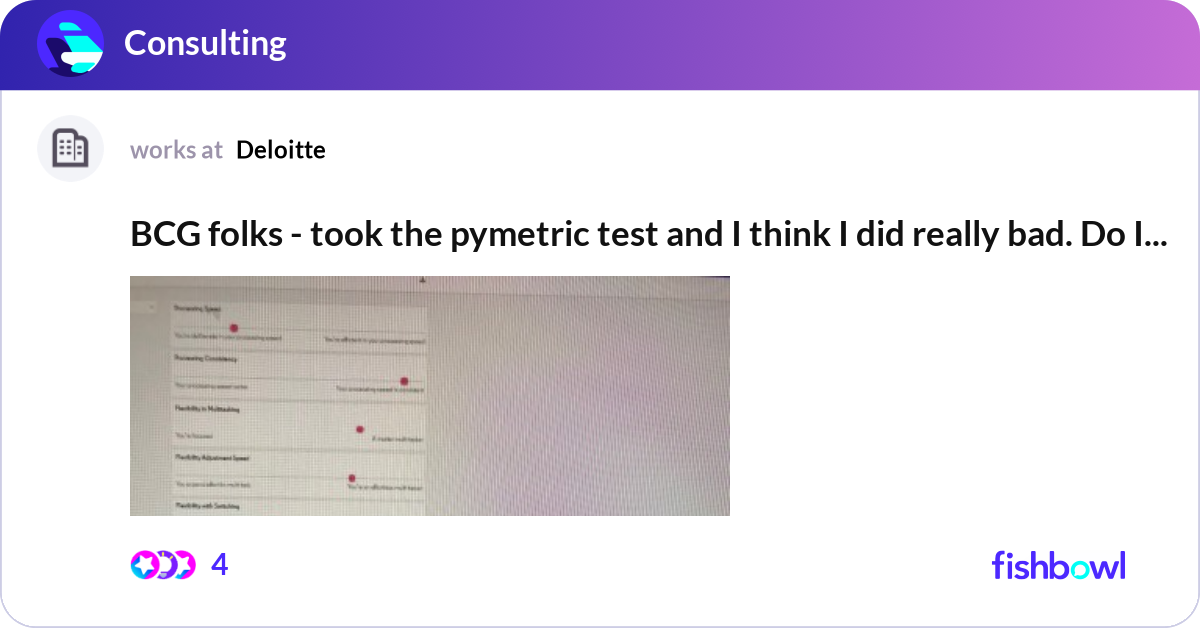 BCG folks - took the pymetric test and I think I d... | Fishbowl