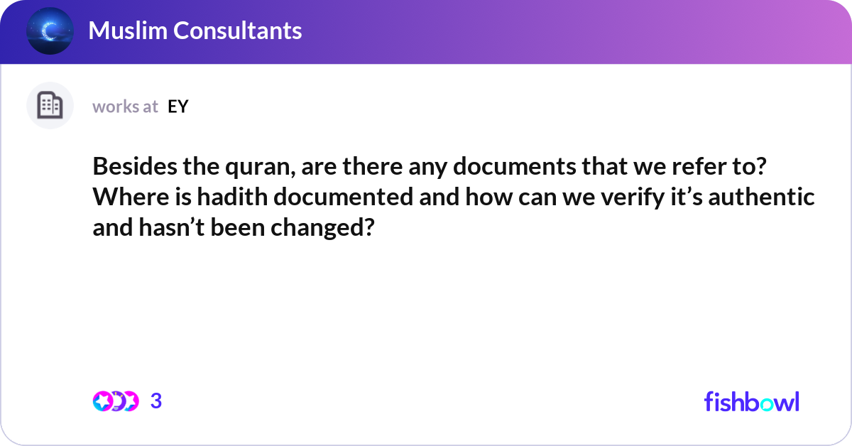Besides the quran, are there any documents that we... | Fishbowl