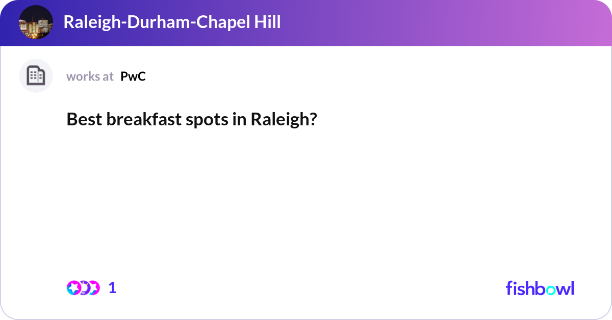 Best breakfast spots in Raleigh? | Fishbowl