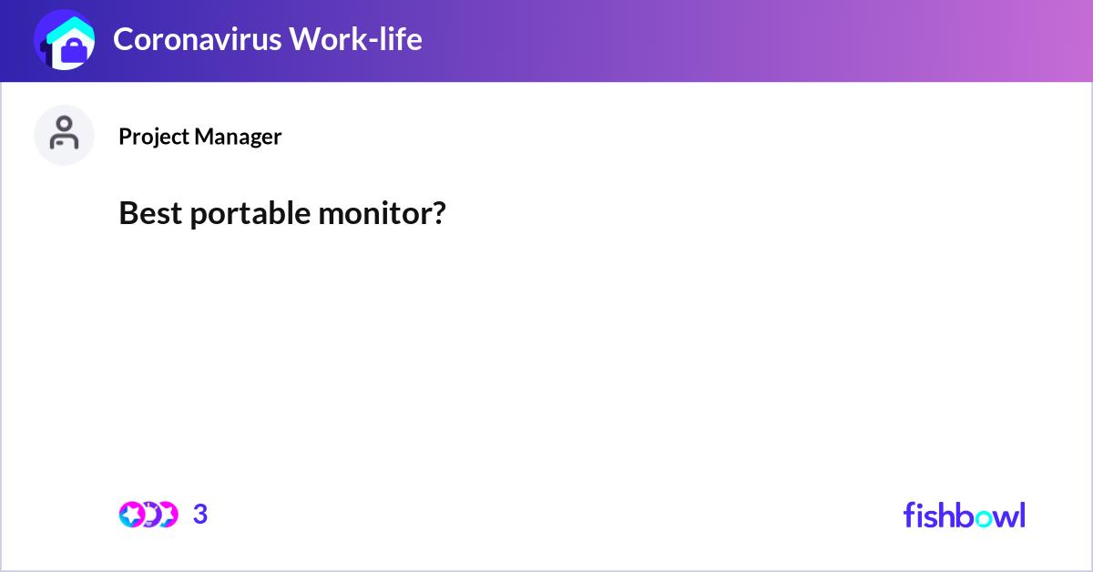 Best portable monitor? | Fishbowl