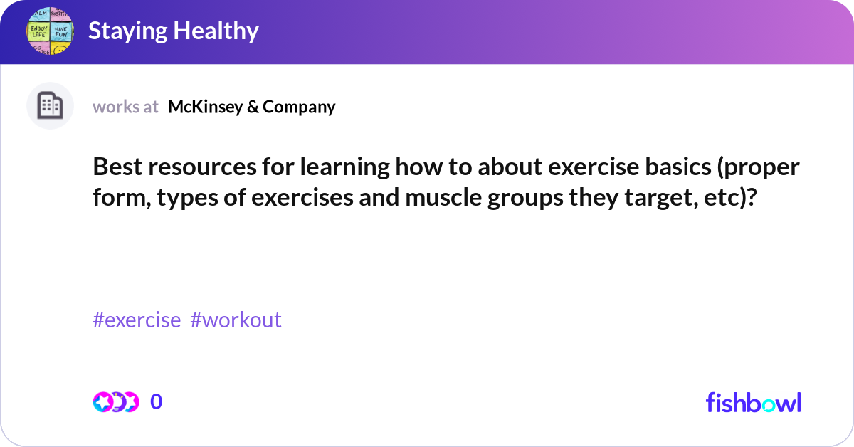 Best resources for learning how to about exercise ... | Fishbowl
