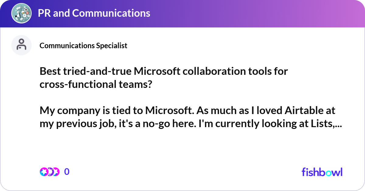 Best tried-and-true Microsoft collaboration tools ... | Fishbowl