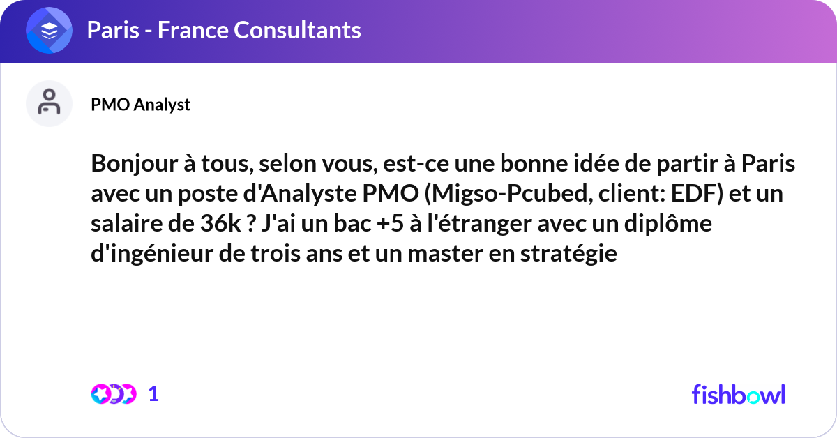 Bonjour à tous, selon vous, est-ce une bonne idée ... | Fishbowl
