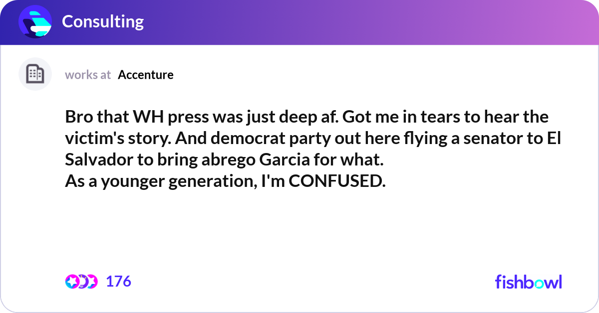 Bro that WH press was just deep af. Got me in tear... | Fishbowl