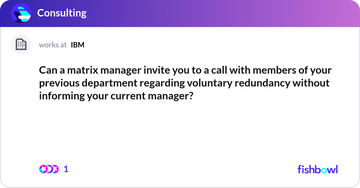 Can a matrix manager invite you to a call with mem... | Fishbowl