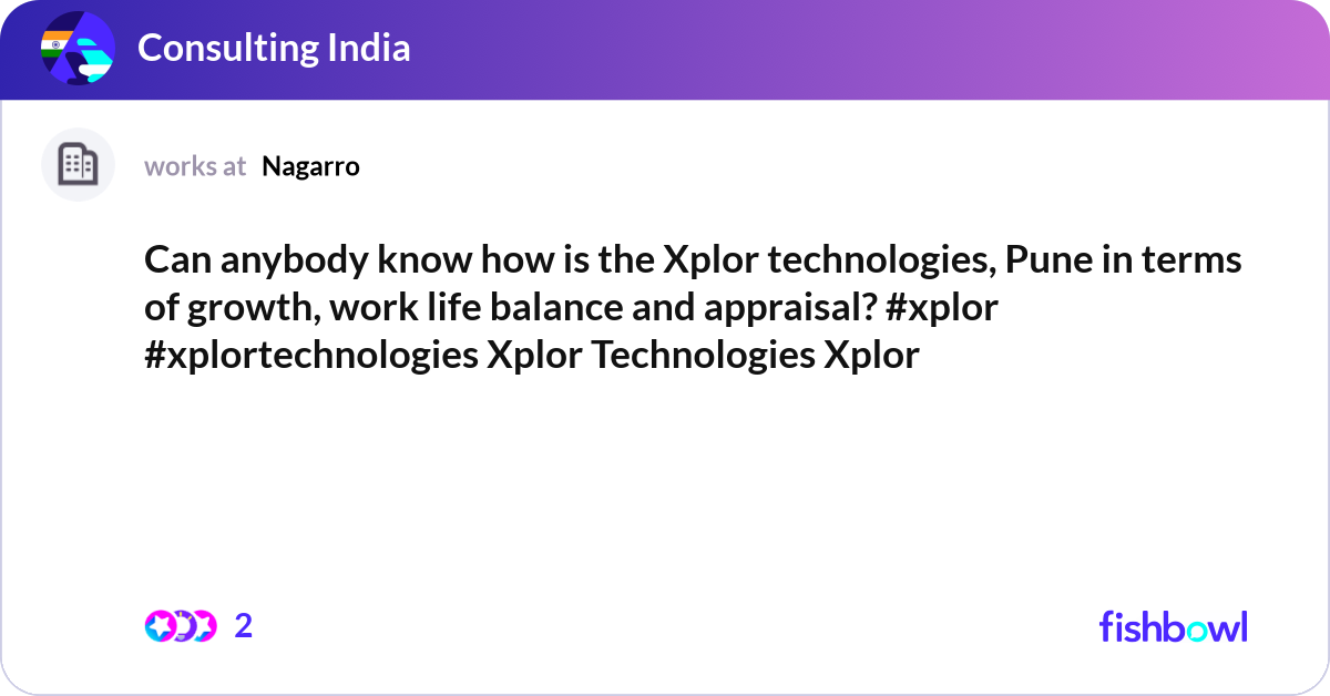 Can anybody know how is the Xplor technologies, Pu... | Fishbowl
