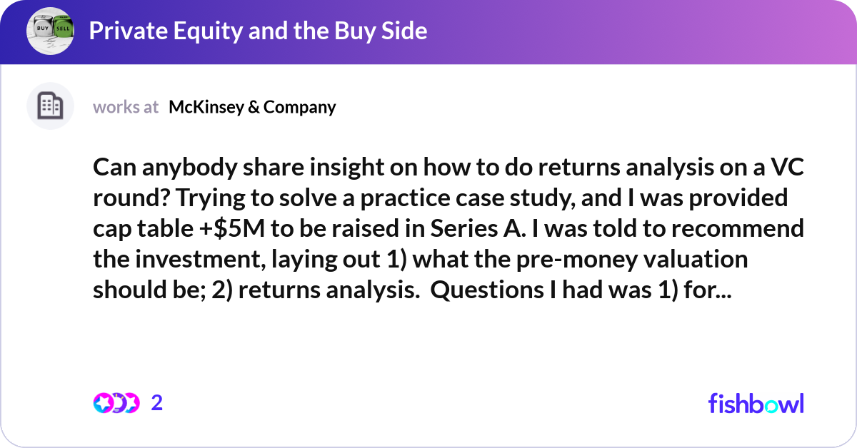 Can anybody share insight on how to do returns ana... | Fishbowl