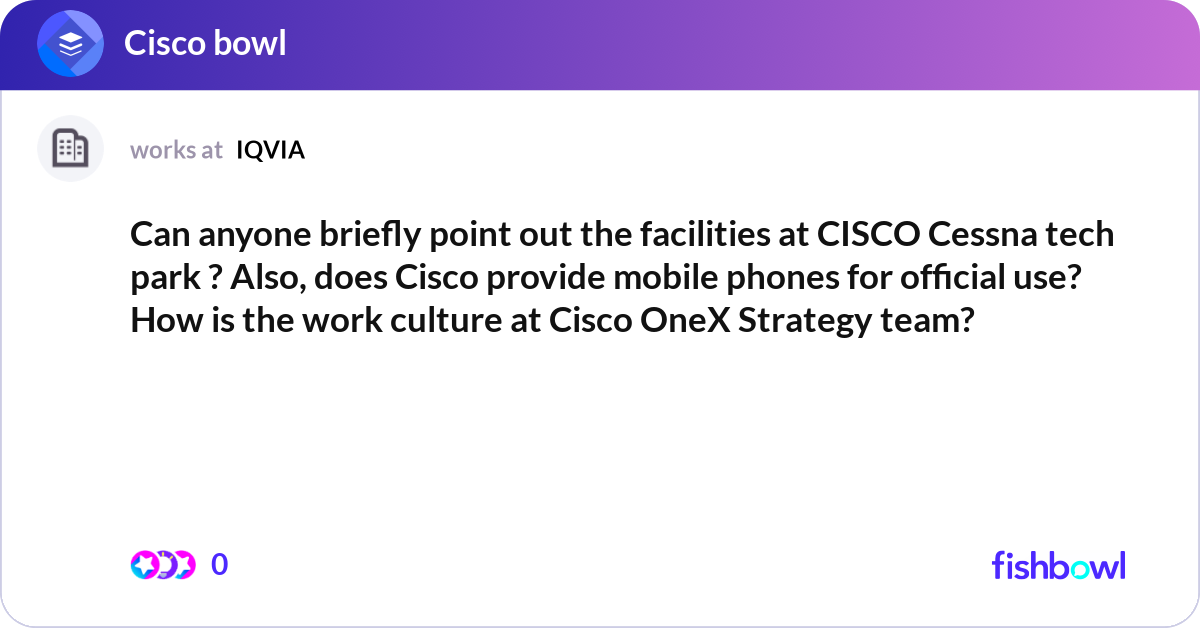 Can anyone briefly point out the facilities at CIS... | Fishbowl