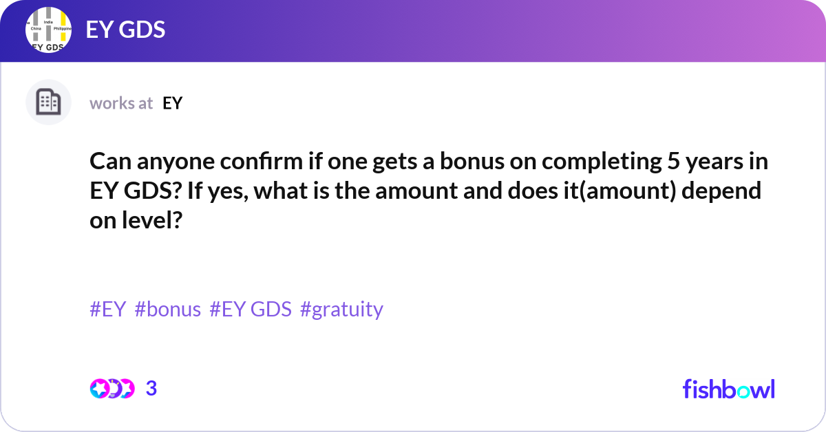 Can anyone confirm if one gets a bonus on completi... | Fishbowl