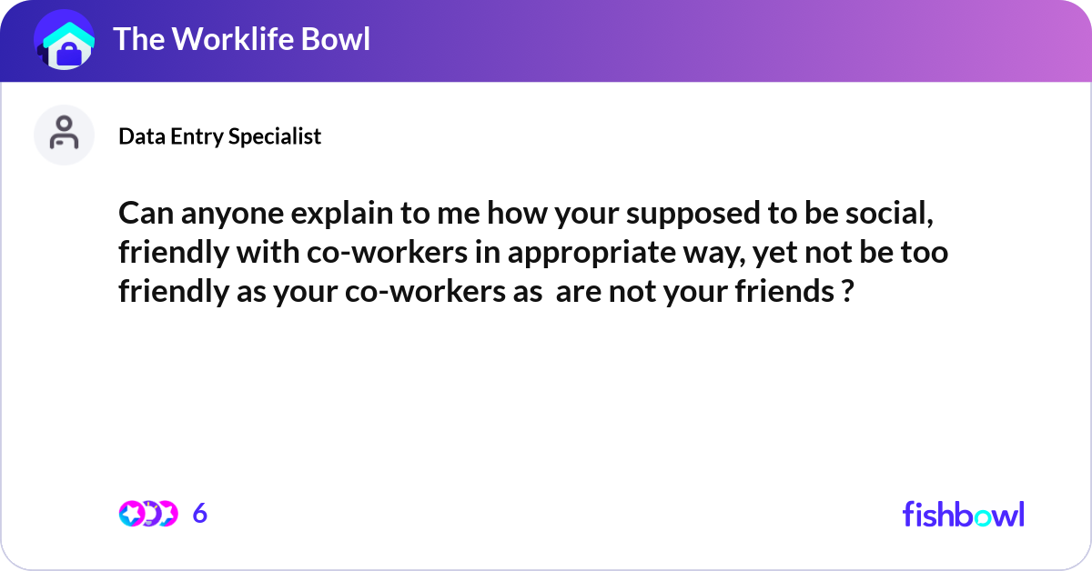 Can anyone explain to me how your supposed to be s... | Fishbowl