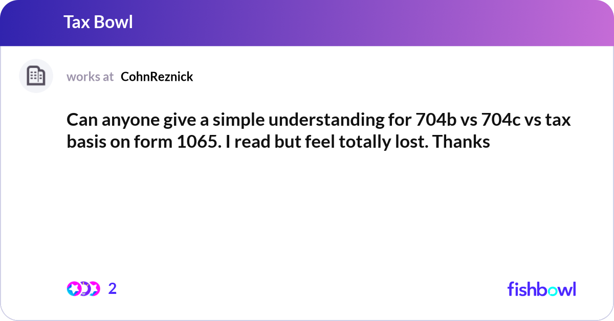 Can anyone give a simple understanding for 704b vs... | Fishbowl