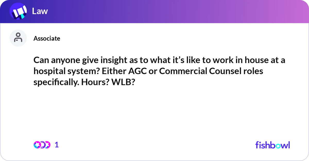 Can anyone give insight as to what it’s like to wo... | Fishbowl