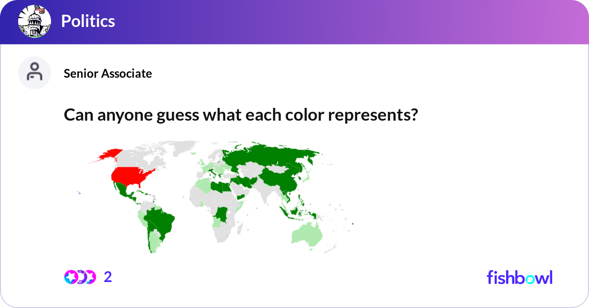 Can anyone guess what each color represents? | Fishbowl