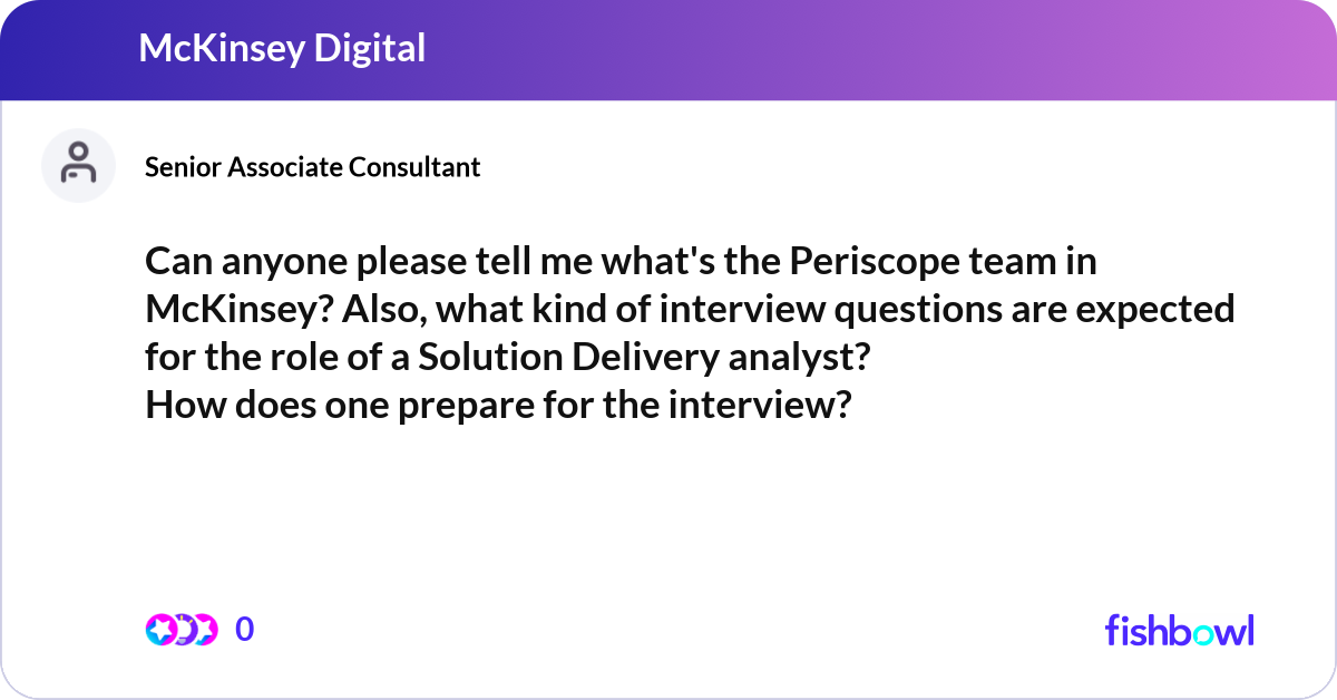 Can anyone please tell me what's the Periscope tea... | Fishbowl