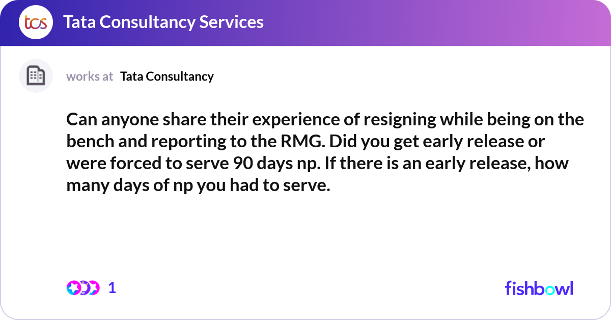 Can anyone share their experience of resigning whi... | Fishbowl