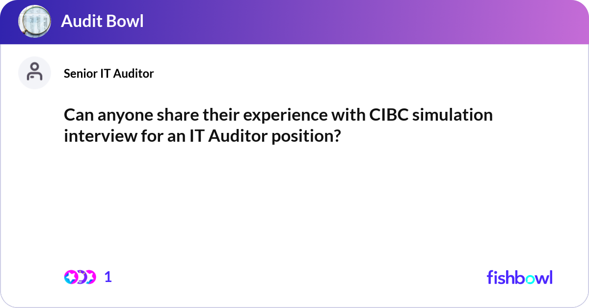 Can anyone share their experience with CIBC simula... | Fishbowl