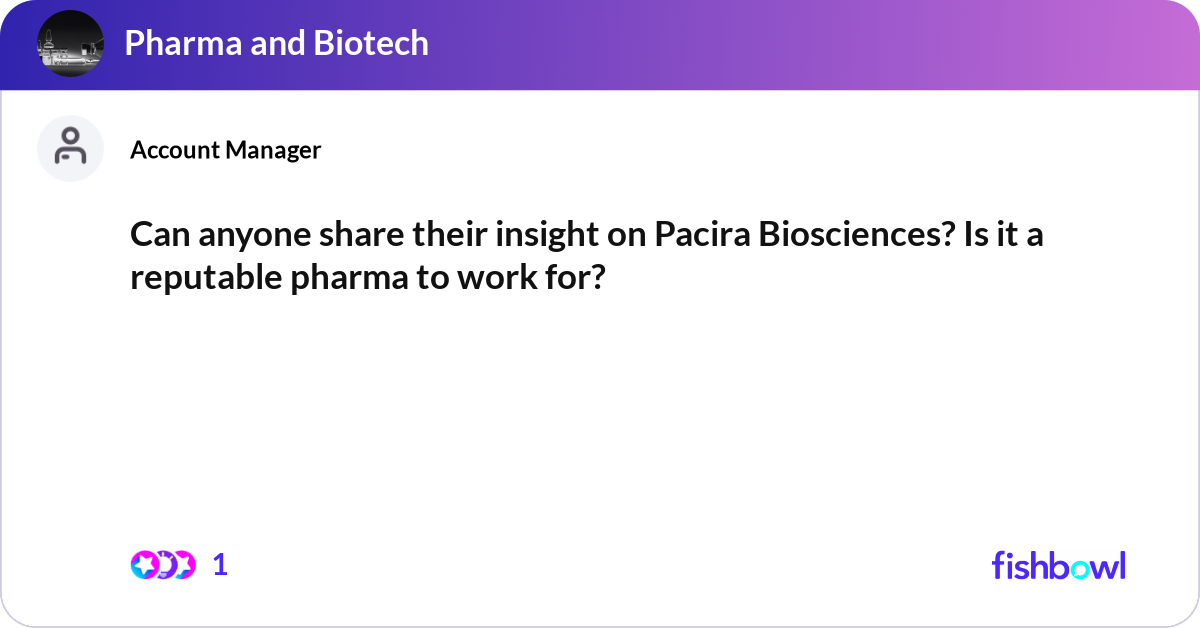Can anyone share their insight on Pacira Bioscienc... | Fishbowl