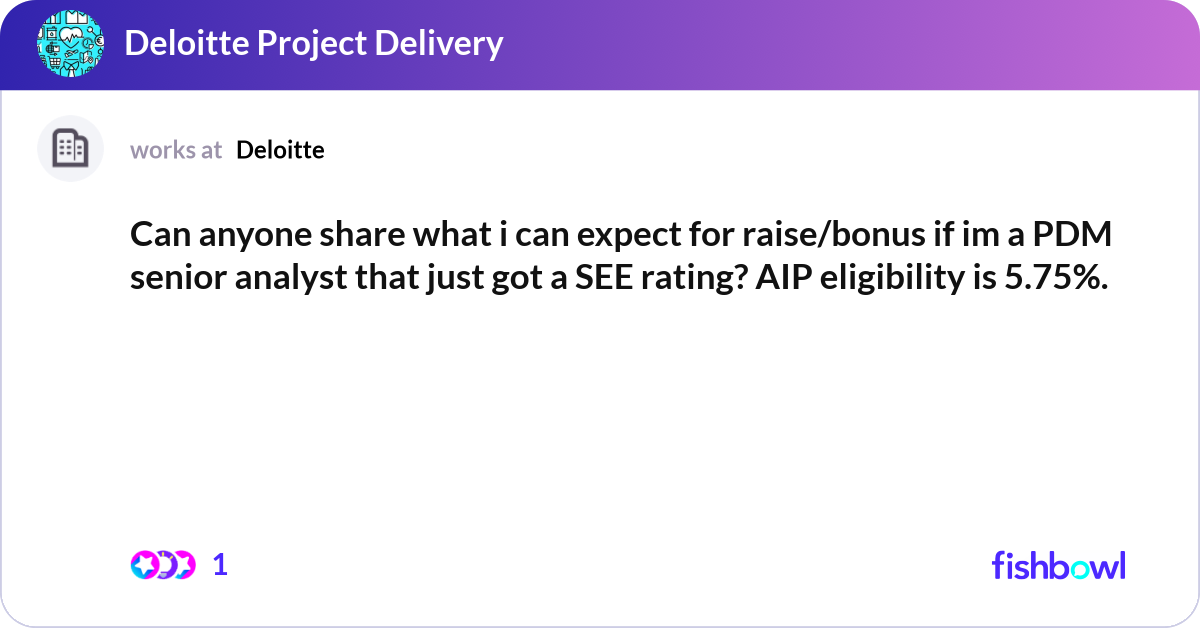 Can anyone share what i can expect for raise/bonus... | Fishbowl