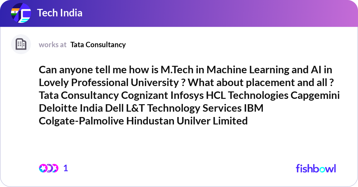 Can anyone tell me how is M.Tech in Machine Learni... | Fishbowl