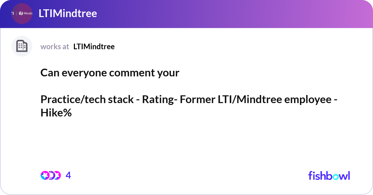 Can everyone comment your Practice/tech stack - R... | Fishbowl