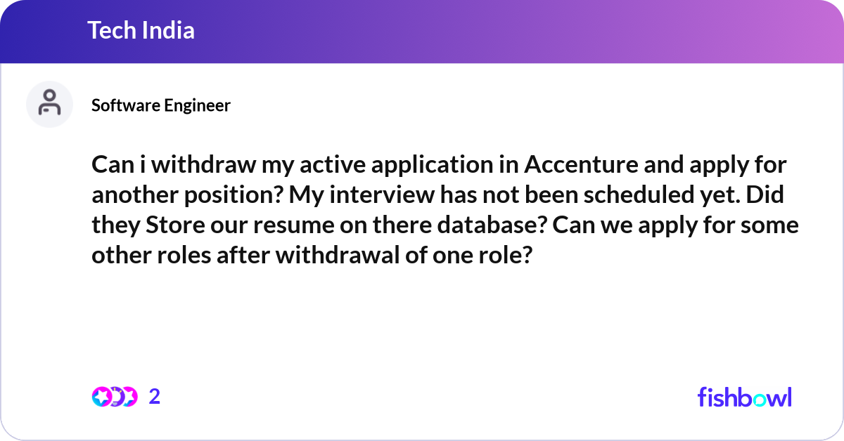 Can i withdraw my active application in Accenture ... | Fishbowl